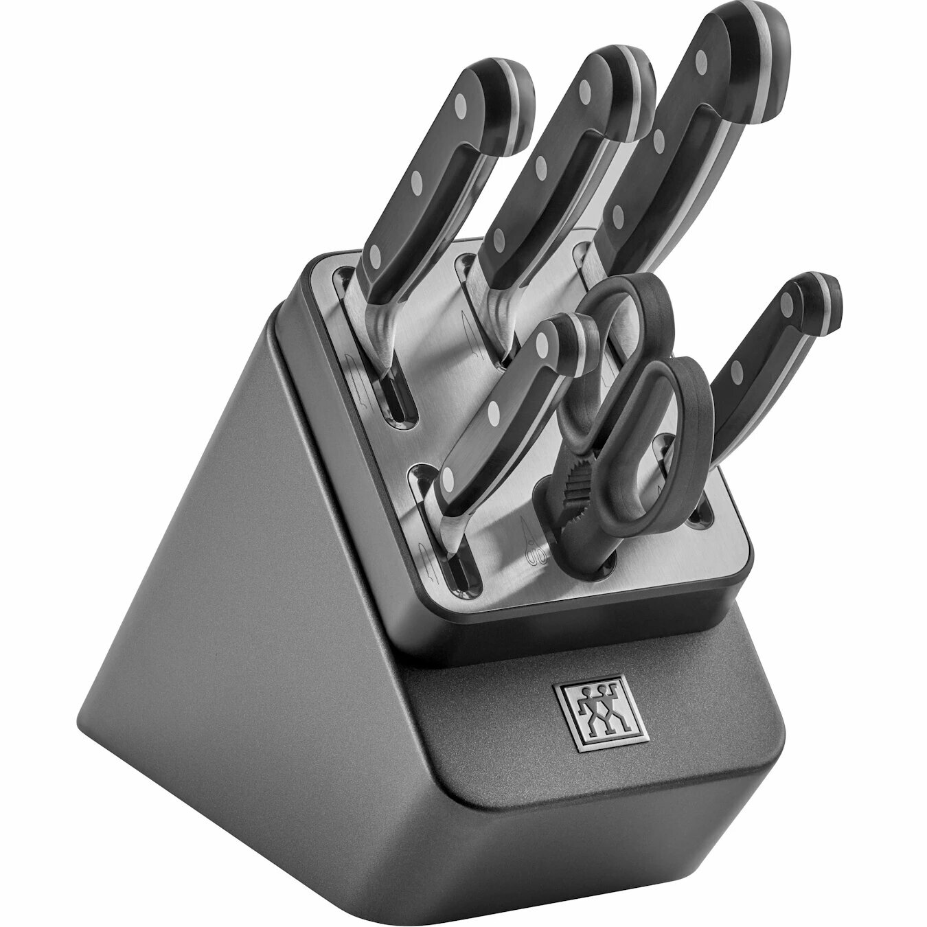 Набор кухонных ножей с заточкой Professional S, 7 предметов, цвет антрацитовый, Zwilling J.A. Henckels, Германия, 1027275