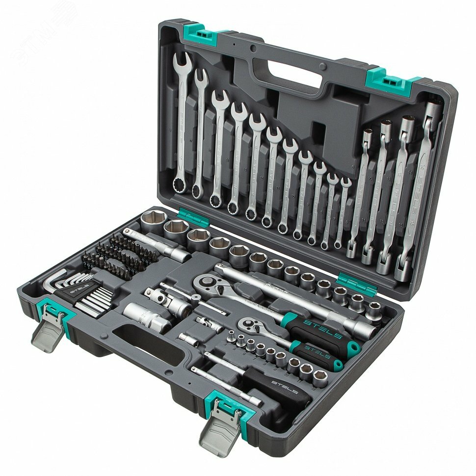 Набор инструментов Stels 14109, 88 предметов, закалённая сталь CrV, серый