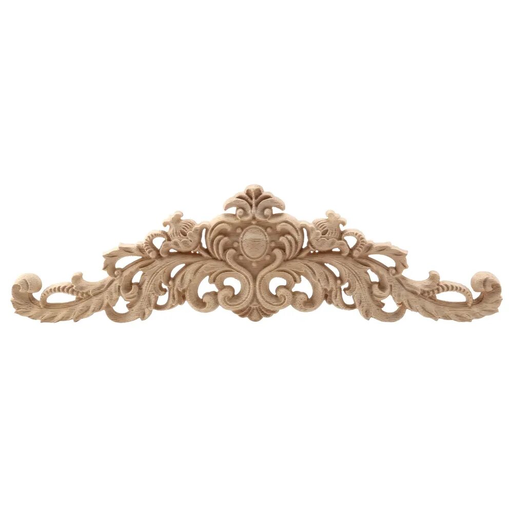 Резные аппликации из натурального дерева для мебели, шкафа, неокрашенные деревянные молдинги, наклейка, винтажный декор дома