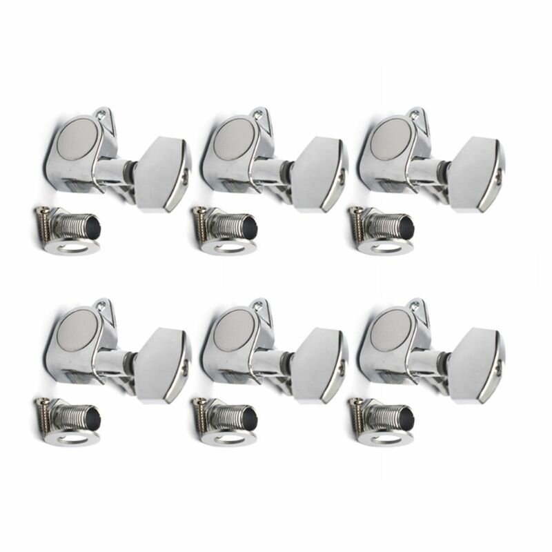 Передаточное число 1:15, прямая кнопка для гитарной струны из бакелита 90 градусов-серебристый-6L