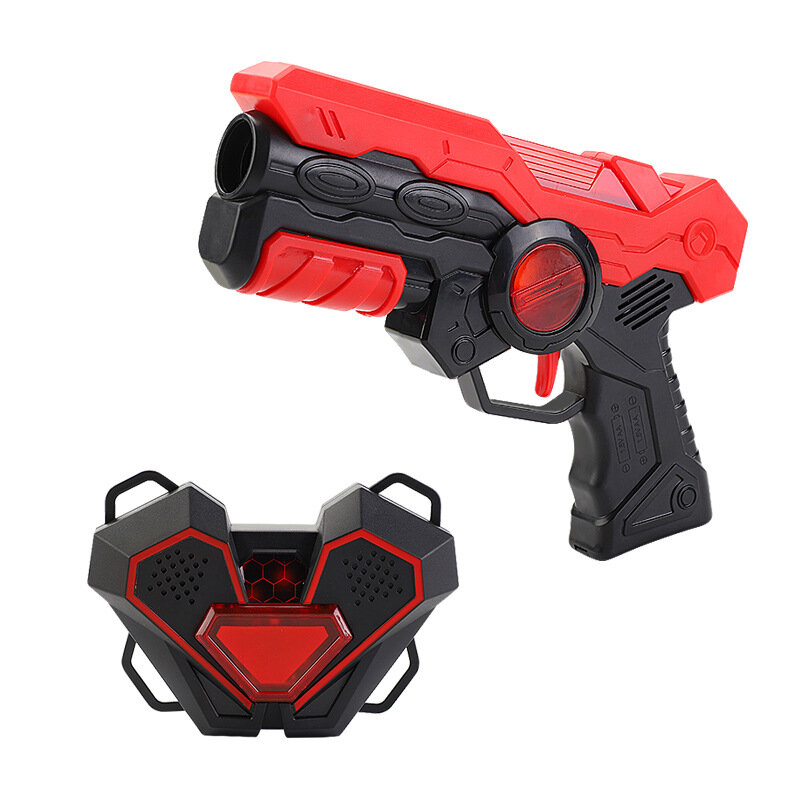 Лазерная индукционная боевая пушка с звуком и светом, игрушечная пушка для детей, интерактивный подарок для родителей и детей, инфракрасная индукционная боевая игрушечная пушка