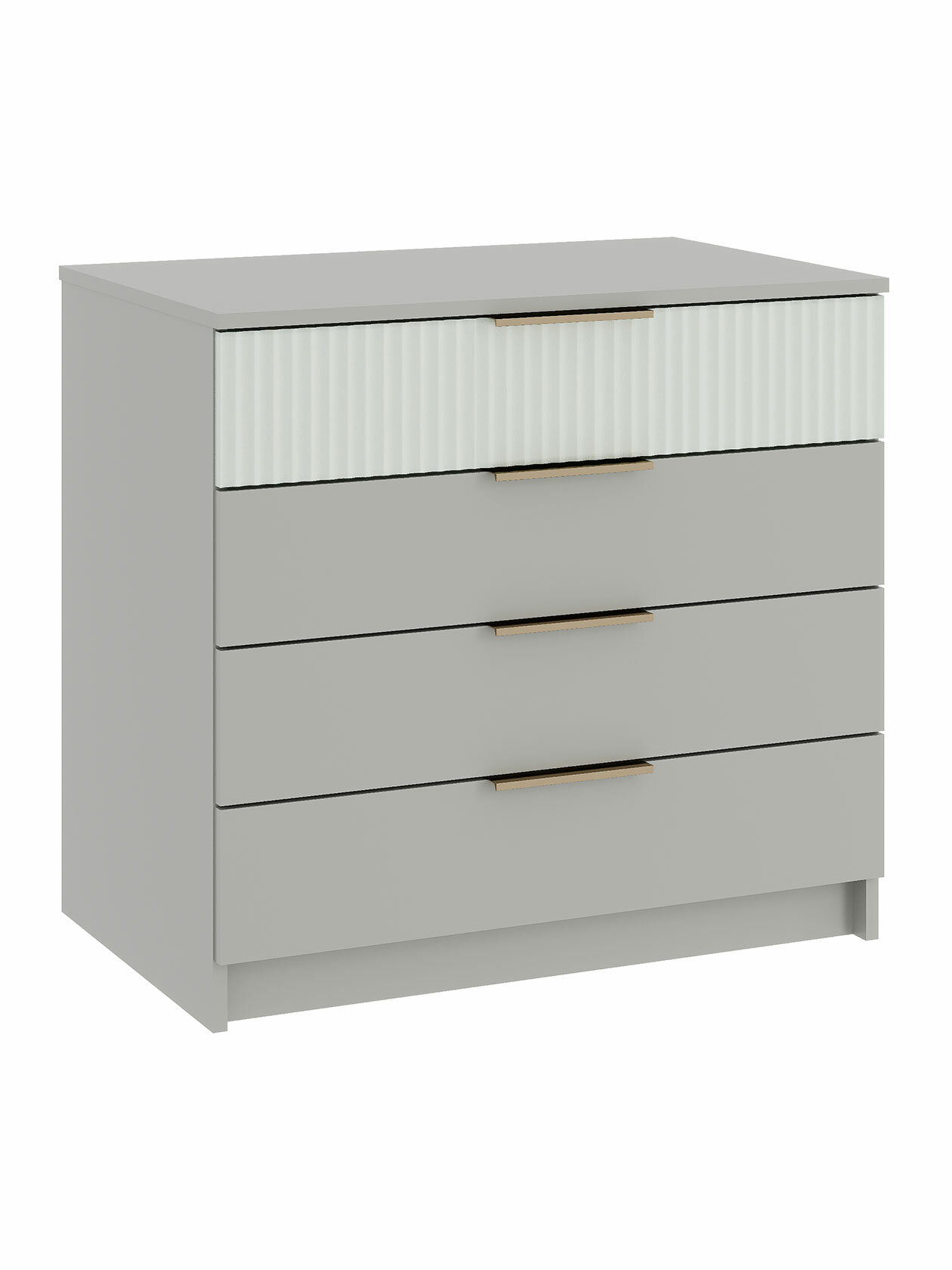 Детский комод для одежды и хранения вещей Джерси с ящиками, 80.4х51.4х74.6 см, Шиншилла серый / Скай матовый