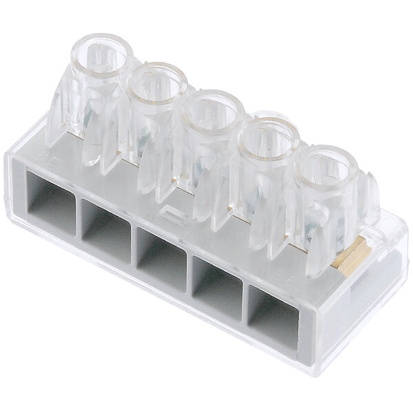 Клемма B65 торцевая винтовая 5х2,5-6,0 кв. мм прозрачная Imet