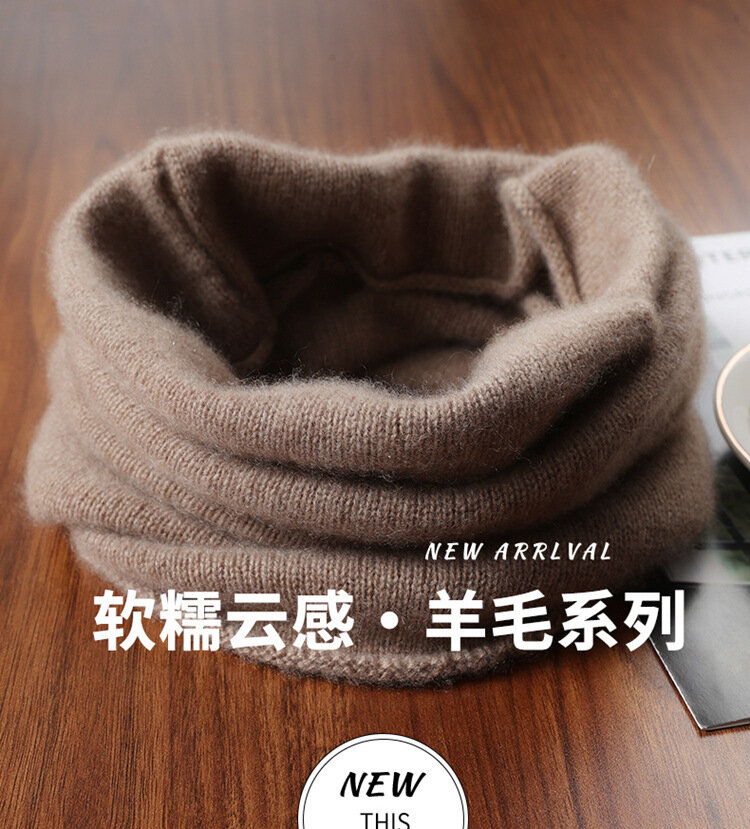 Осень-зима, чистый шерстяной накидка для мужчин и женщин, теплая и защищающая от холода, защита шеи, универсальная вязаная накидка в корейском стиле для женщин