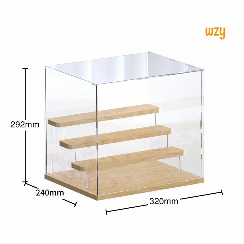 Витрина Bubble Mart Display Box, ручная работа, белая, деревянная, компактная, 1 полка