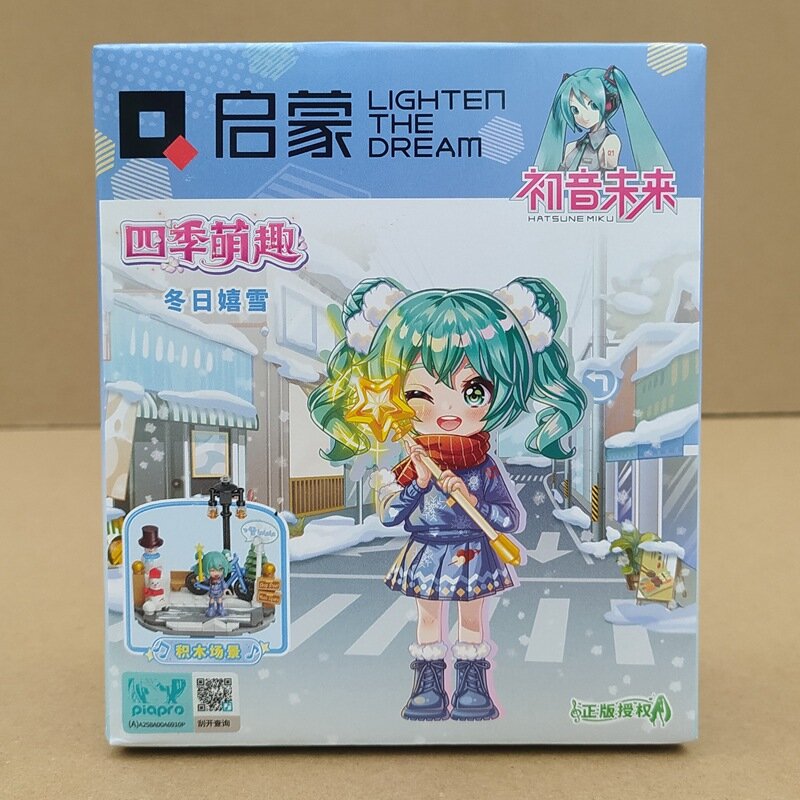 Строительные блоки Просвещения 76011 Первоначальный звук в будущем Четыре сезона Семья для девочек Moe Fun для детского