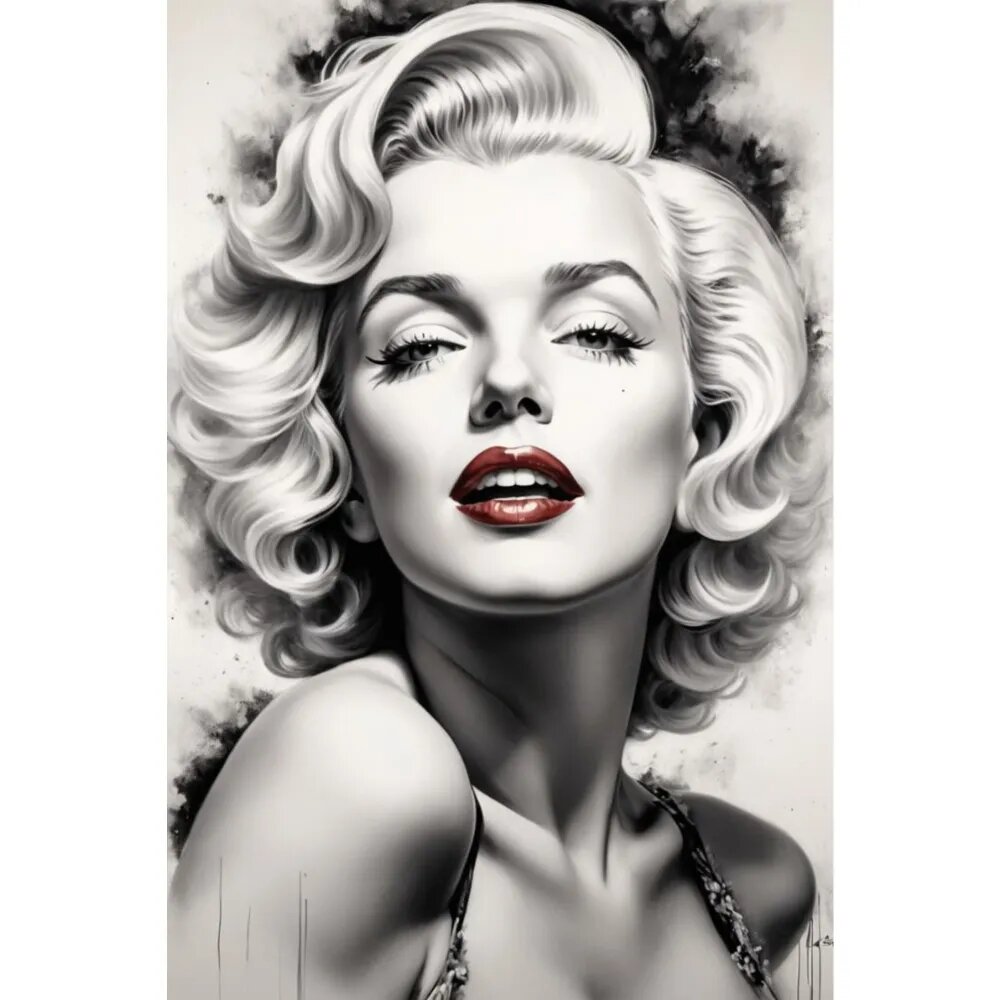 Алмазная Картина "Мэрилин Монро" 40х50 См Алмазная Вышивка / Картина Стразами Подарков