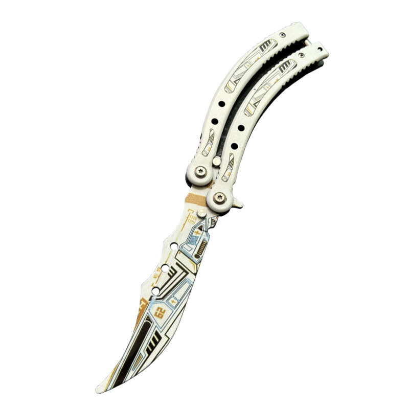 Горячая продажа SG CSGO Игровой бабочка-нож, метательный нож, портативный складной нож, нож для начинающих, нож для тренировок на открытом воздухе, нож для тренировки, не заточенный