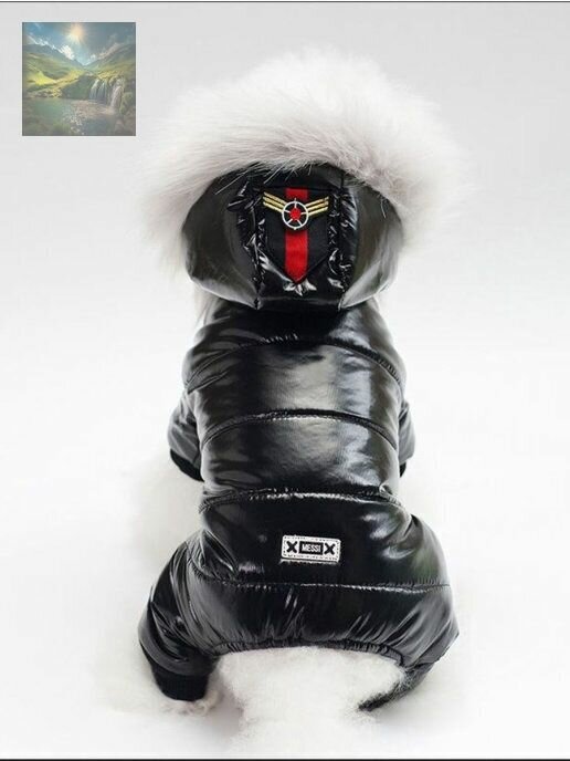 Комбинезон для собак мелких пород Arnydog "Сноу" черный, M (25cm)