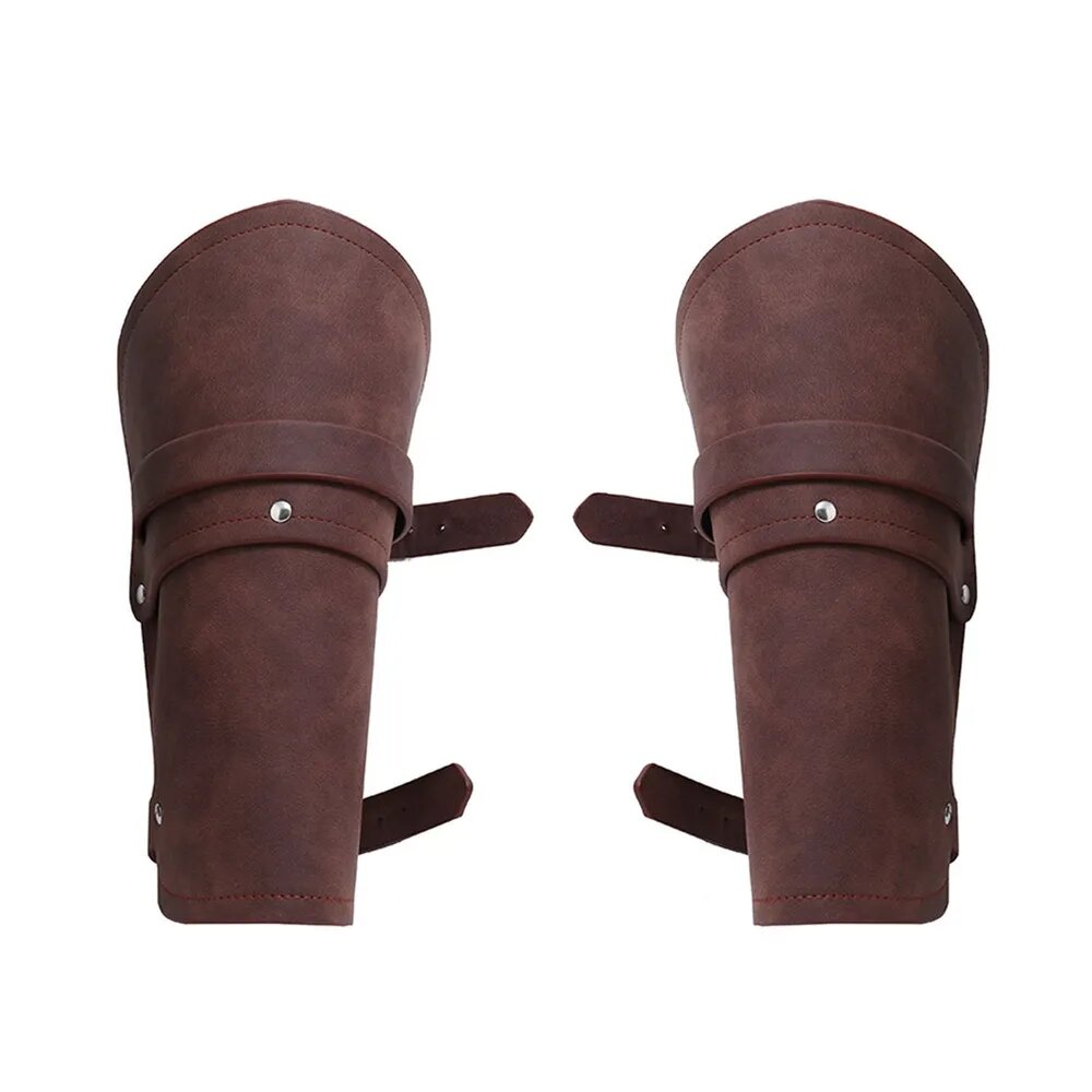 1 пара для взрослых, нарукавники из искусственной кожи, широкие наручи в стиле ретро, универсальная повязка с пряжкой