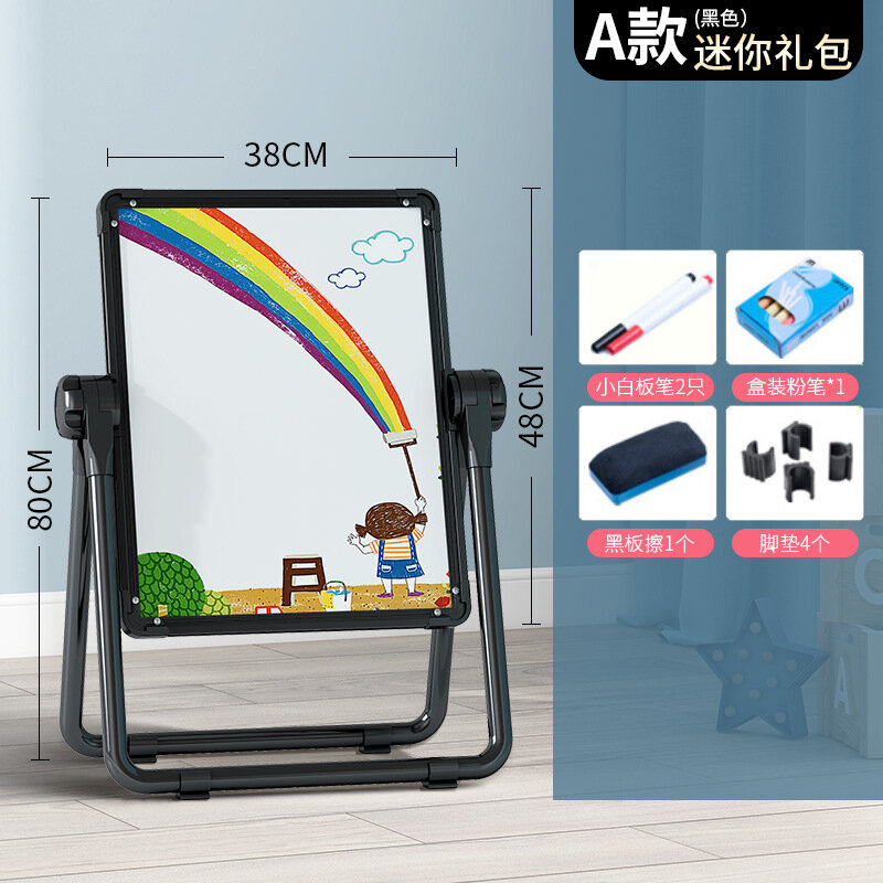 2025 Детская магнитная доска для рисования, стойка для домашнего использования, двусторонняя маленькая доска, регулируемая доска для письма, набор детской доски для рисования