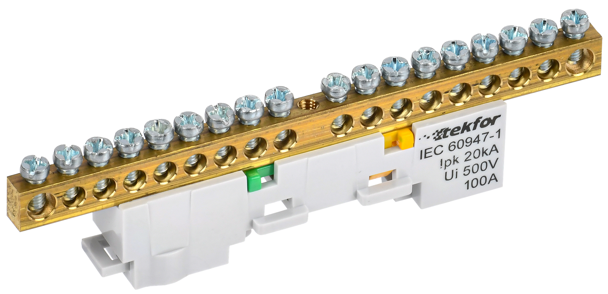 TEKFOR Шина PE земля неизолированная на универсальном держателе 6х9-18-Ж IEK IEK TF-NN10-18-DL-K05