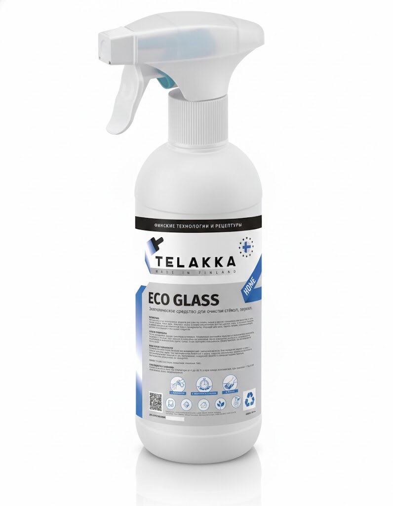 Экологическое средство TELAKKA HOME ECO GLASS, для стёкол и зеркал, 500 мл