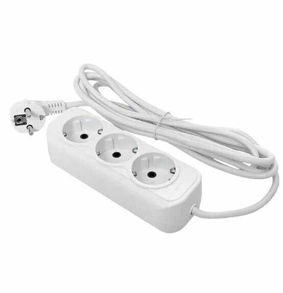 Удлинитель Эксперт/ 3 розетки/ 3 метра/ 16А/3,5кВт с заземлением/ ПВС 3х1/ EKF PROxima