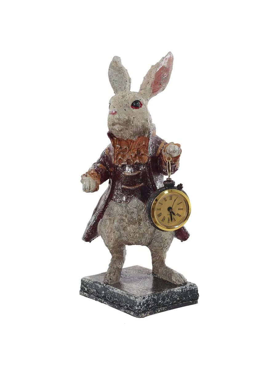 Фигурка декоративная с часами Кролик Remecoclub, 15x15x30 см
