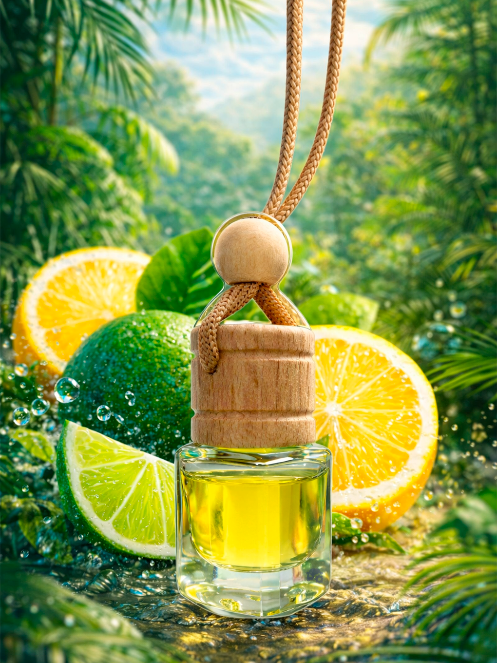 Ароматизатор "Лимон и Лайм", подвесной, для автомобиля и дома, стекло, 5 мл