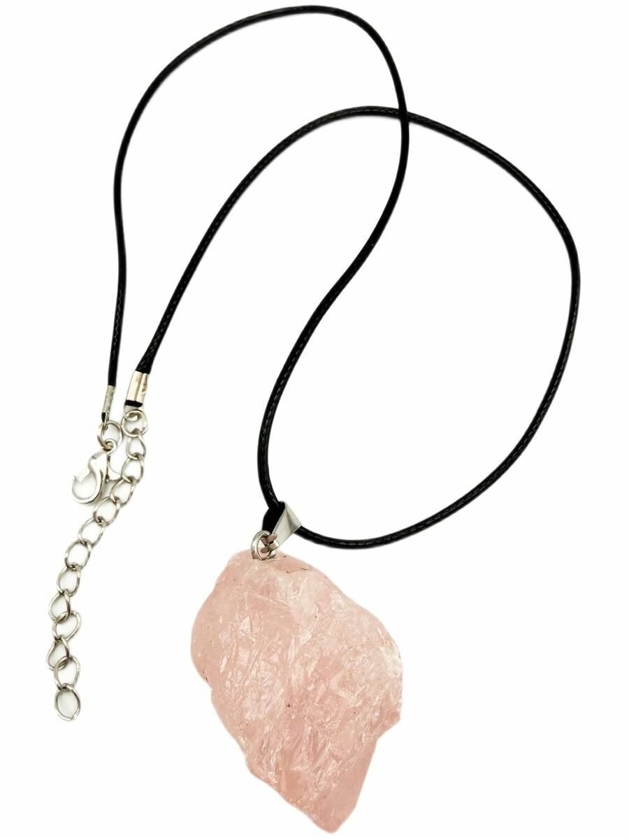 Подвеска-амулет из натурального камня Розовый кварц 15см