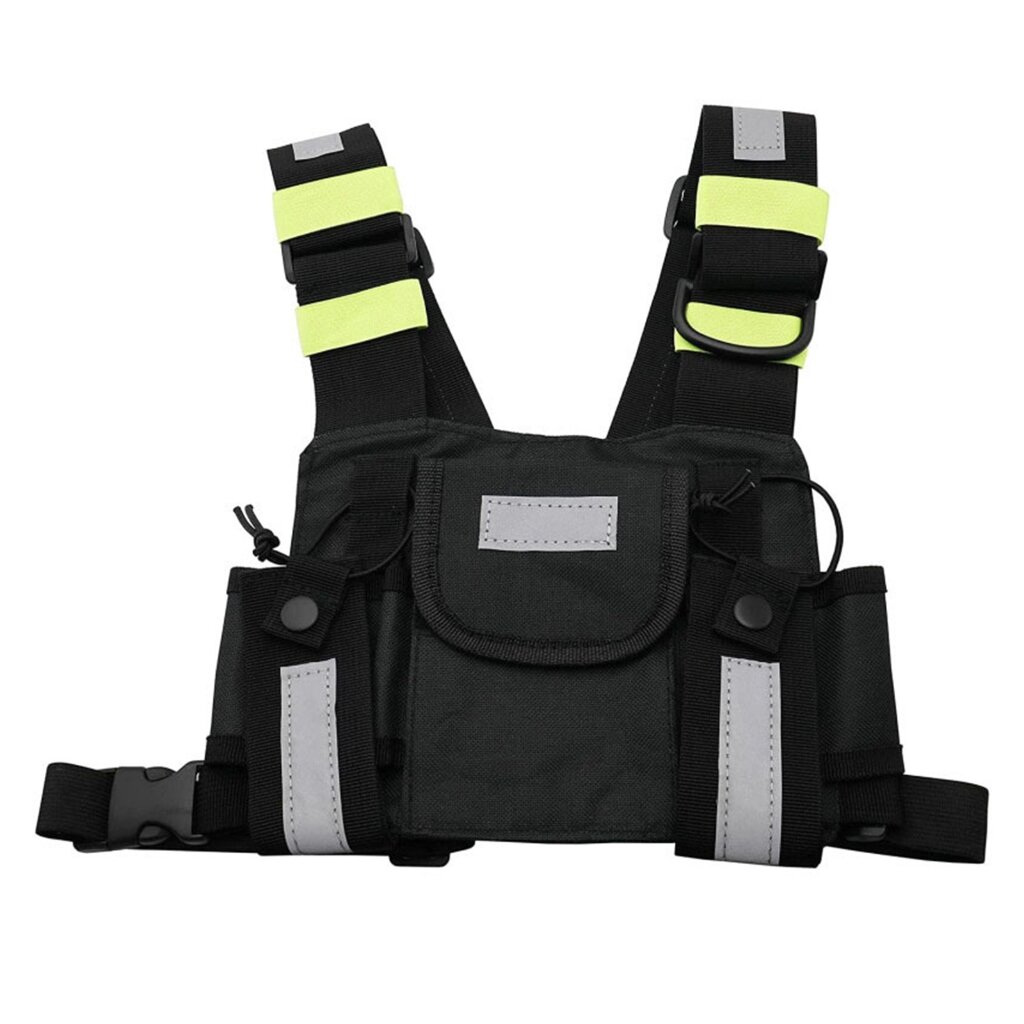 Нейлоновый жилет Rig Chest Pack Тактический нагрудный ремень Сумка-держатель для двусторонней радиосвязи наплечные кобуры Универсальные аксессуары для радиосвязи
