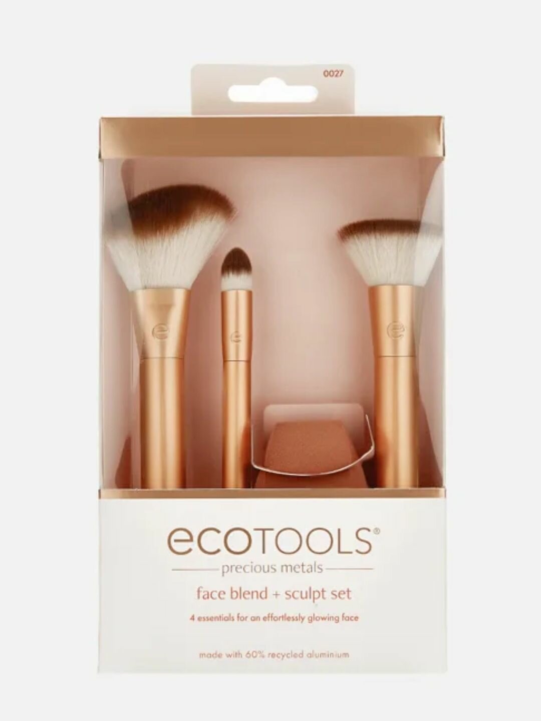 Набор кистей и спонж для макияжа ECOTOOLS precious metals face blend + sculpt set