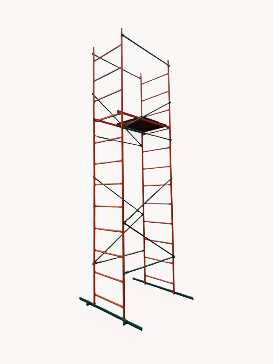 Вышка тура Дачник 2, усиленная. h4,2х1,2х0,7м. Для работ на высоте до 5,2м. улучшенная версия лесов строительных