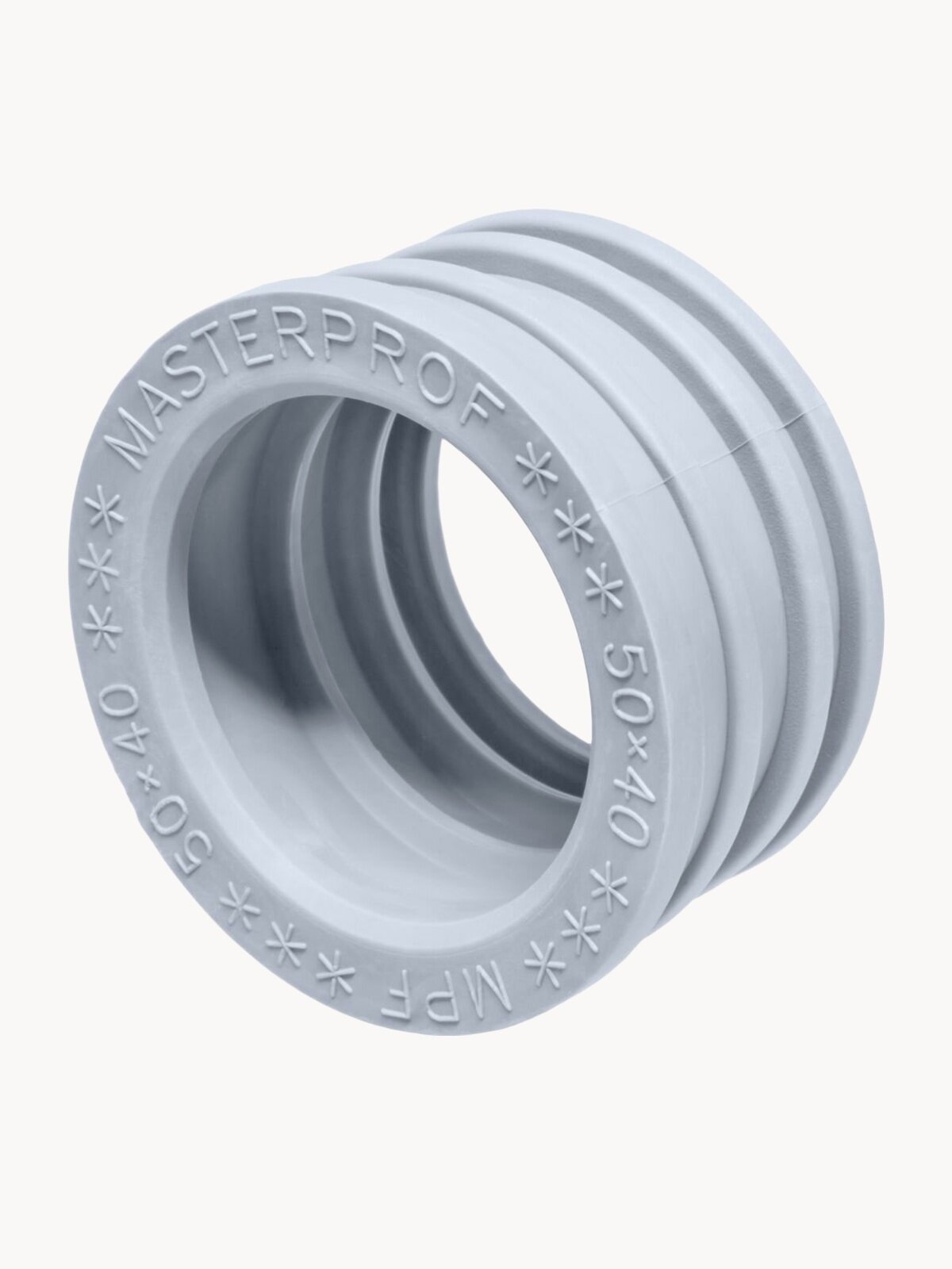 Манжета переходная для канализации 50 х 40 мм, серая, уплотнительная сантехническая (ТЭП)