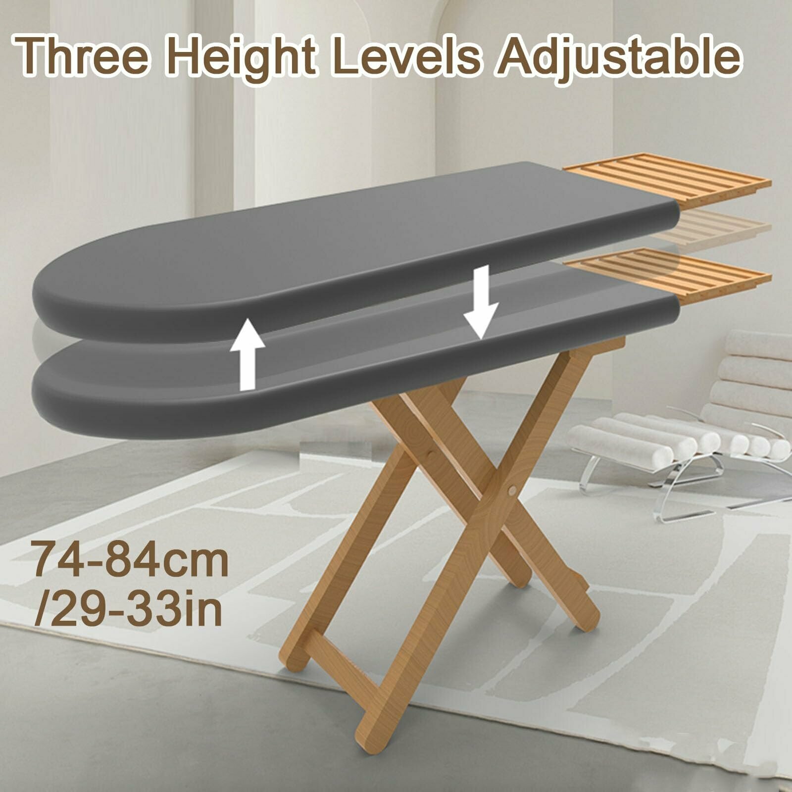 Вертикальная складная деревянная гладильная доска