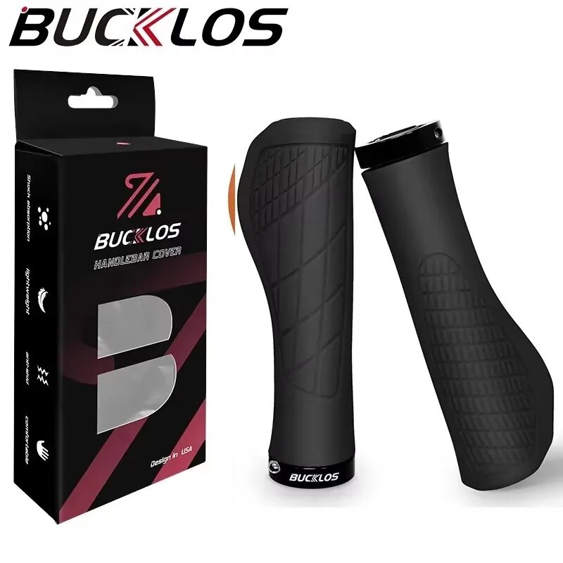 Велосипедные ручки BUCKLOS черные, эргономичные