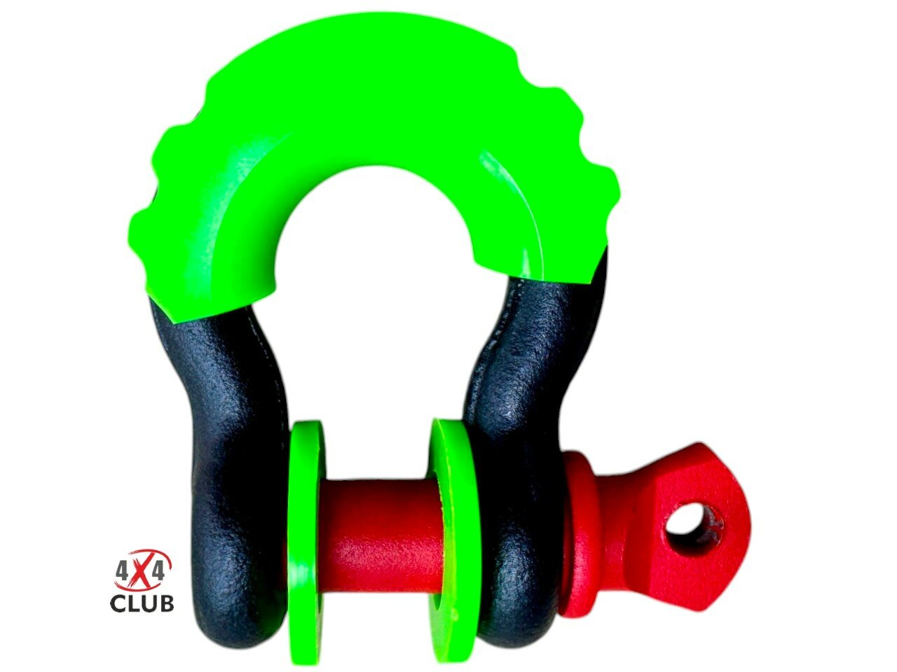 Шакл "4X4 CLUB" омегообразный с полиуретановыми вставками 3,25 т, зеленый