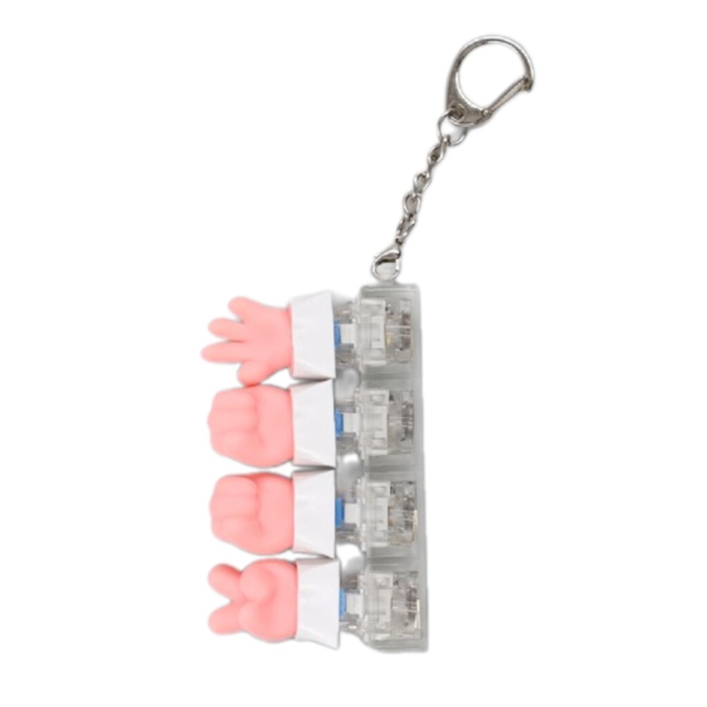 Тестер переключателей клавиатуры с 4 кнопками, игрушка для снятия стресса, мультяшный Брелок, Подарочная игрушка