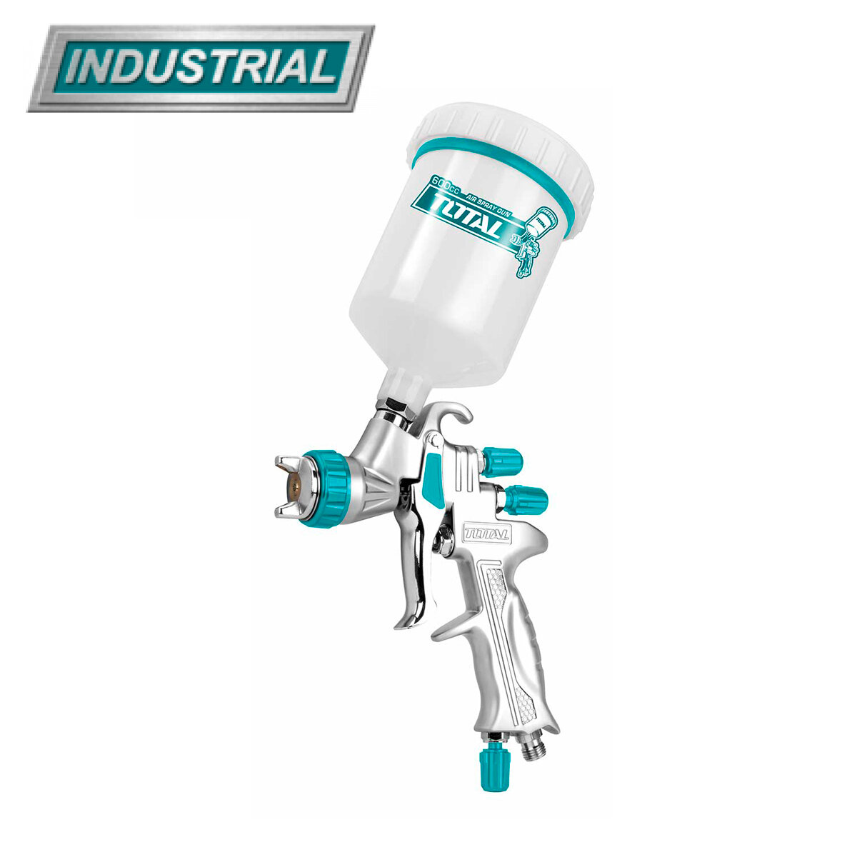 Пневмокраскораспылитель TOTAL TAT10605, HVLP, регулировка подачи, 0,6л