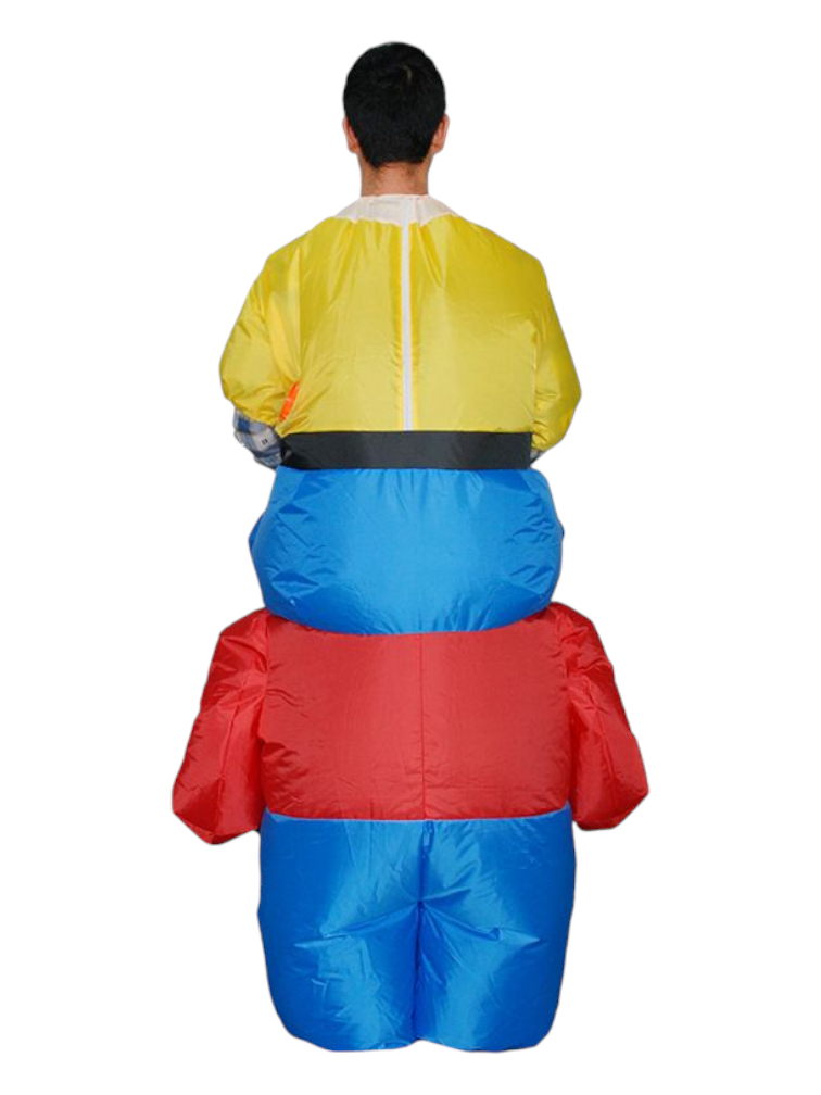 Карнавальный костюм "Верхом на гноме", надувной, для детей, 12+ лет, синий/оранжевый