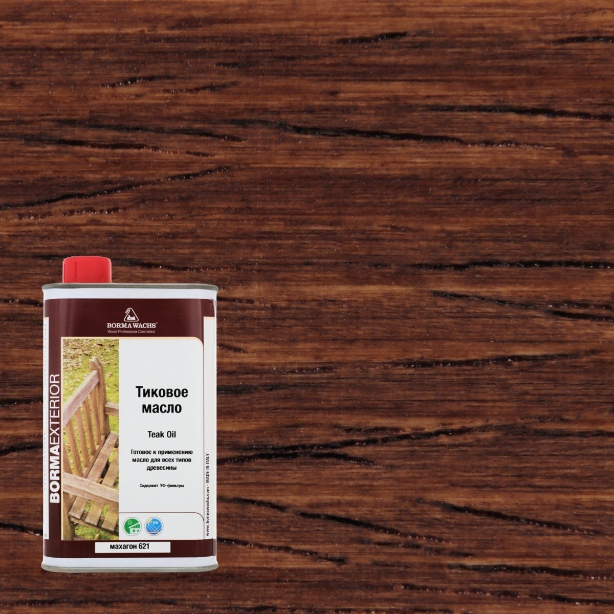 Тиковое масло Borma Teak Oil 500 мл 621 Махагон 0360-DS621