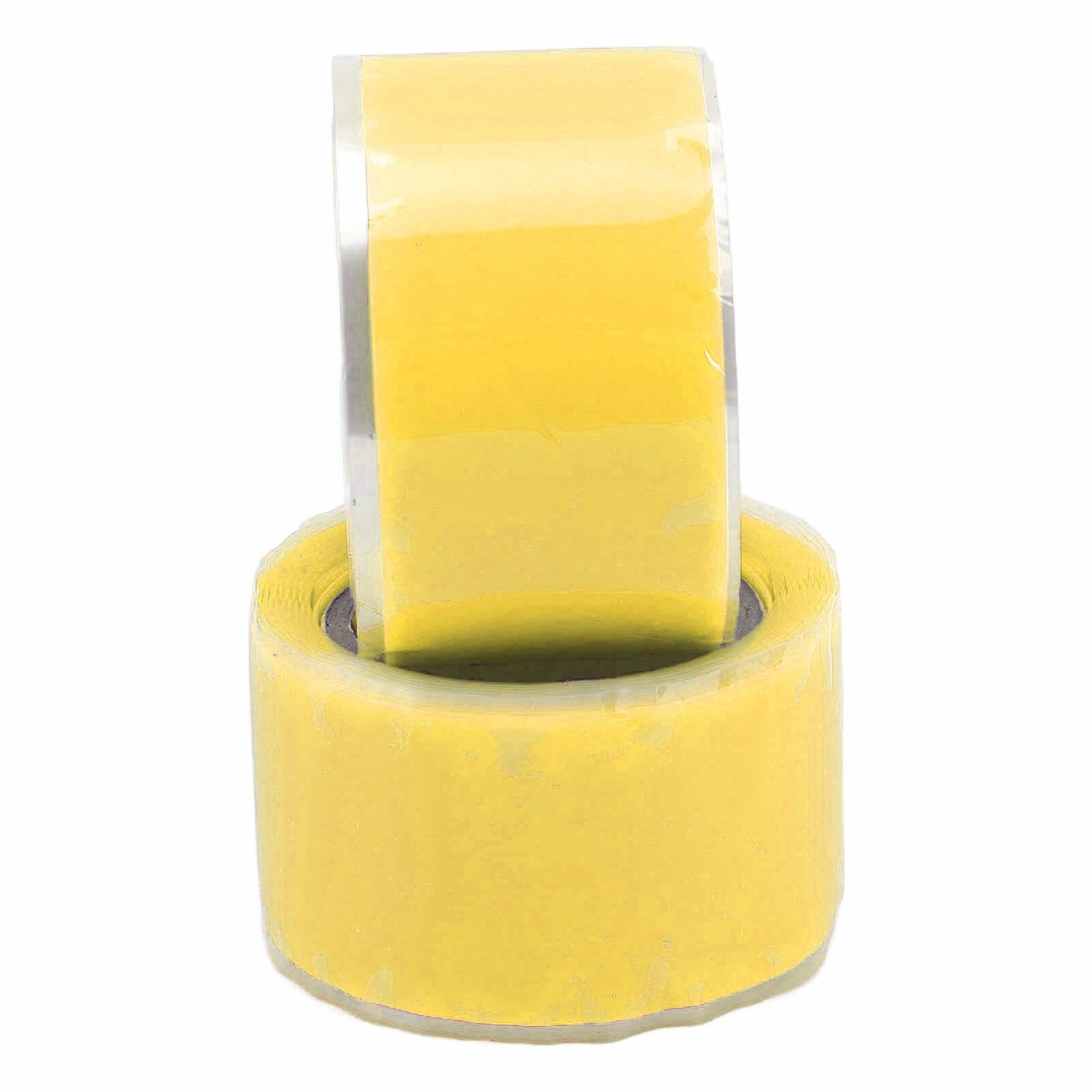 2 шт. самоклеящиеся силиконовые ленты, изоляционная водонепроницаемая клейкая лента для ремонта водопроводных шлангов, желтая