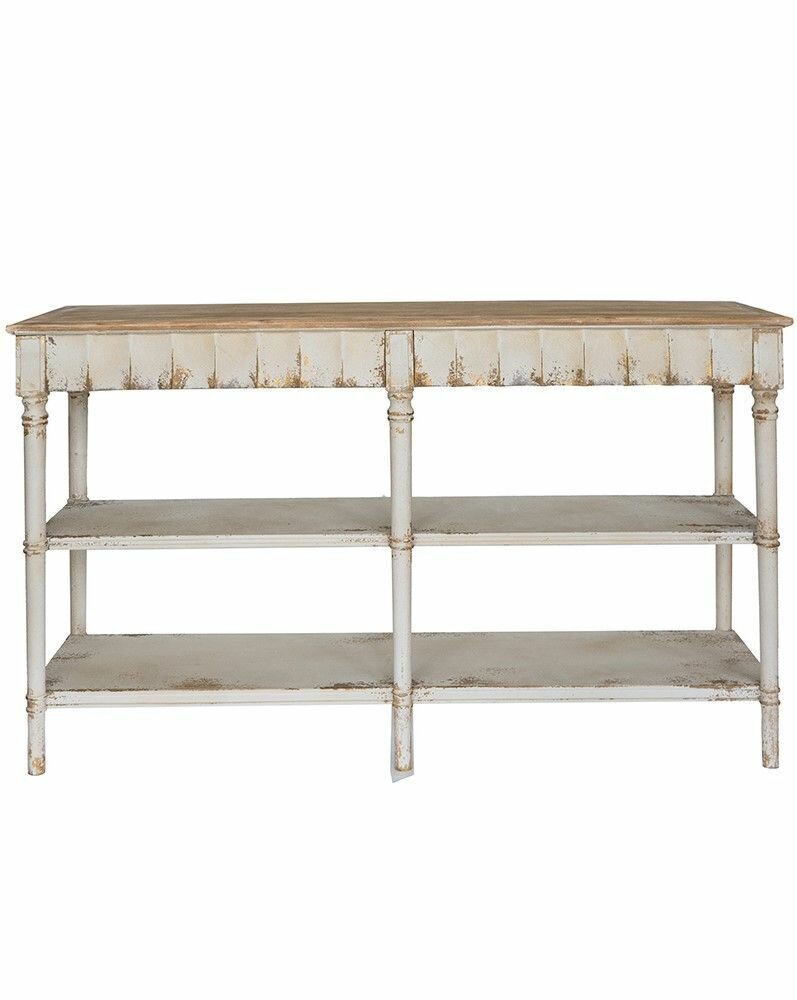 Консоль пристенная Прованс, с 2-мя полками 160х50х90см