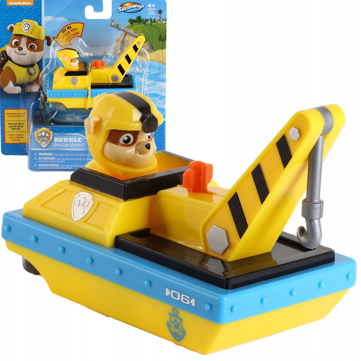 Spin Master Nickelodeon Paw Patrol SwimWays Rubble Rescue Boat/ Игрушка для купания в спасательной лодке
