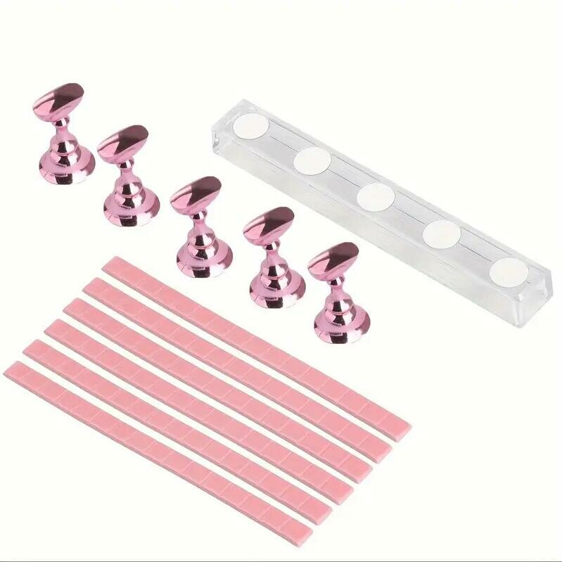 Магнитная подставка для типс и дизайна ногтей упаковка резиновой глины