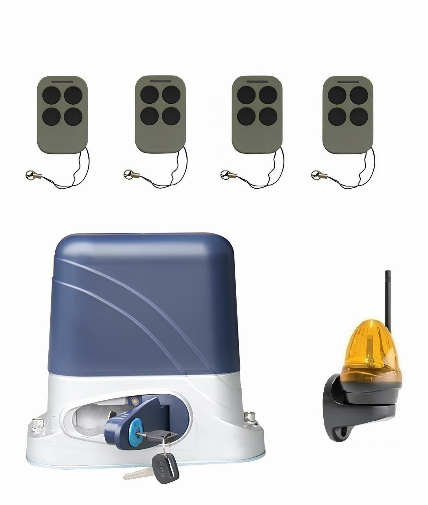 Автоматика для откатных ворот KSL-800 KIT-LK-Т4, комплект: привод, 4 пульта, лампа