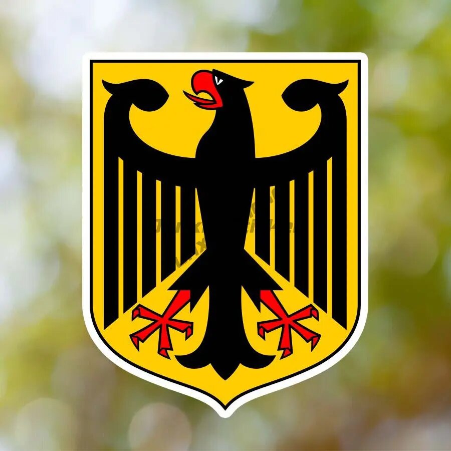 D Германия флаг карта национальный герб креативная наклейка для украшения автомобиля фургон мотоциклетный шлем окно стены холодильник наклейка аксессуары Germany, 20cm