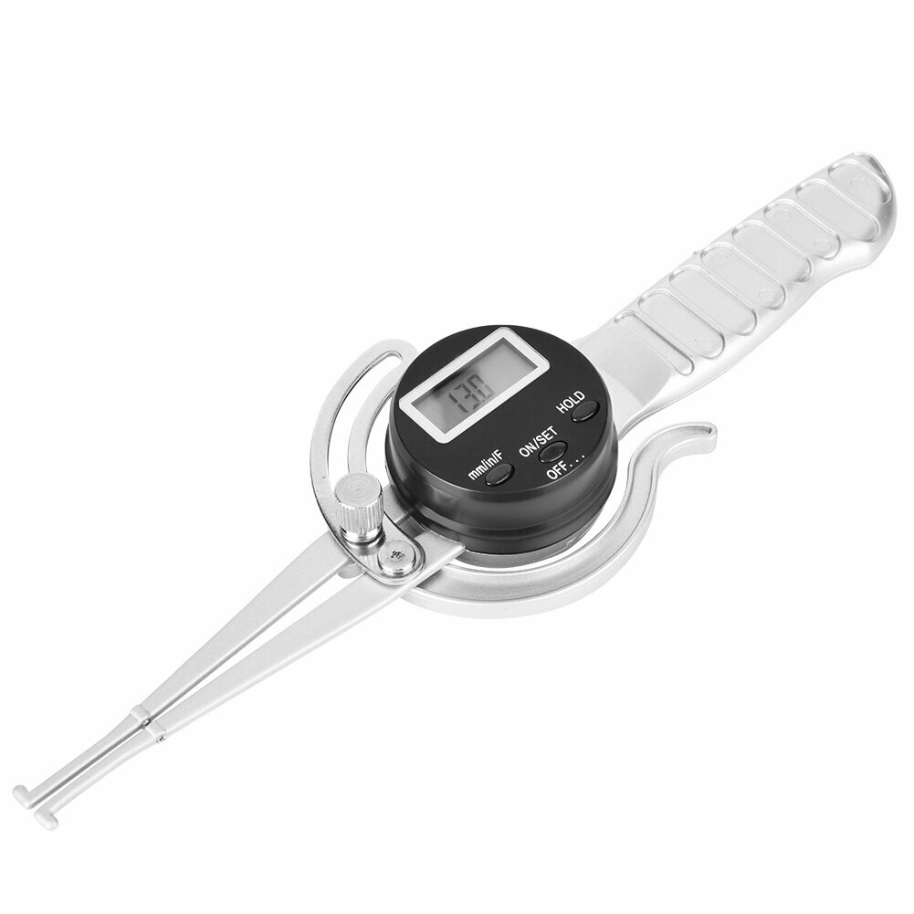 Высокоточный электронный штангенциркуль с цифровым дисплеем и прямым корпусом для измерения внутреннего диаметра.