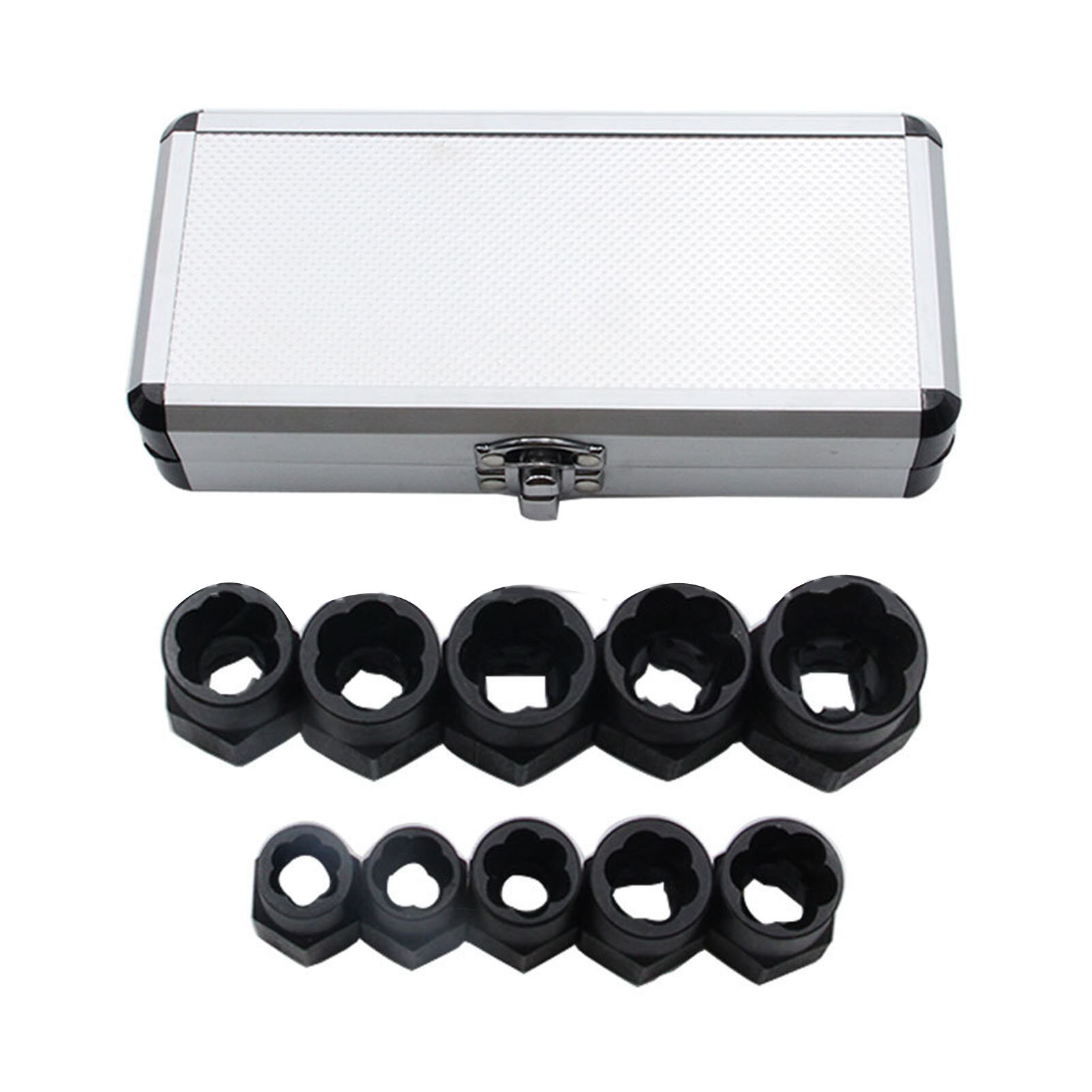 Набор Экстракторов Болтов: 10 Штук Из Хром-Ванадиевой Стали Для Надежного Хвата - Универсальный Инструмент Для Удаления Сломанных Крепежей For Ремонт Авто и Строительство