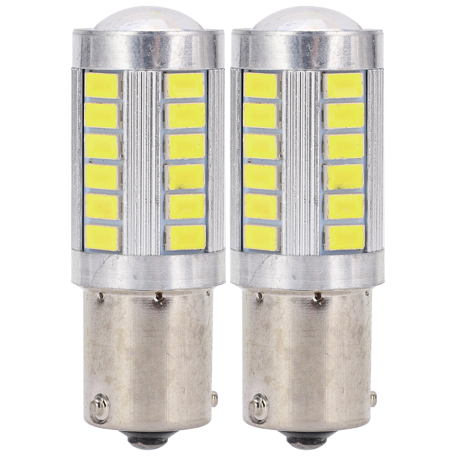 1156 Светодиодная лампа 5630, 33 SMD, высокой мощности для сигнальных огней: поворотников, стоп-сигналов, габаритов, дневных ходовых огней (ДХО), противотуманных фар. Белый свет.