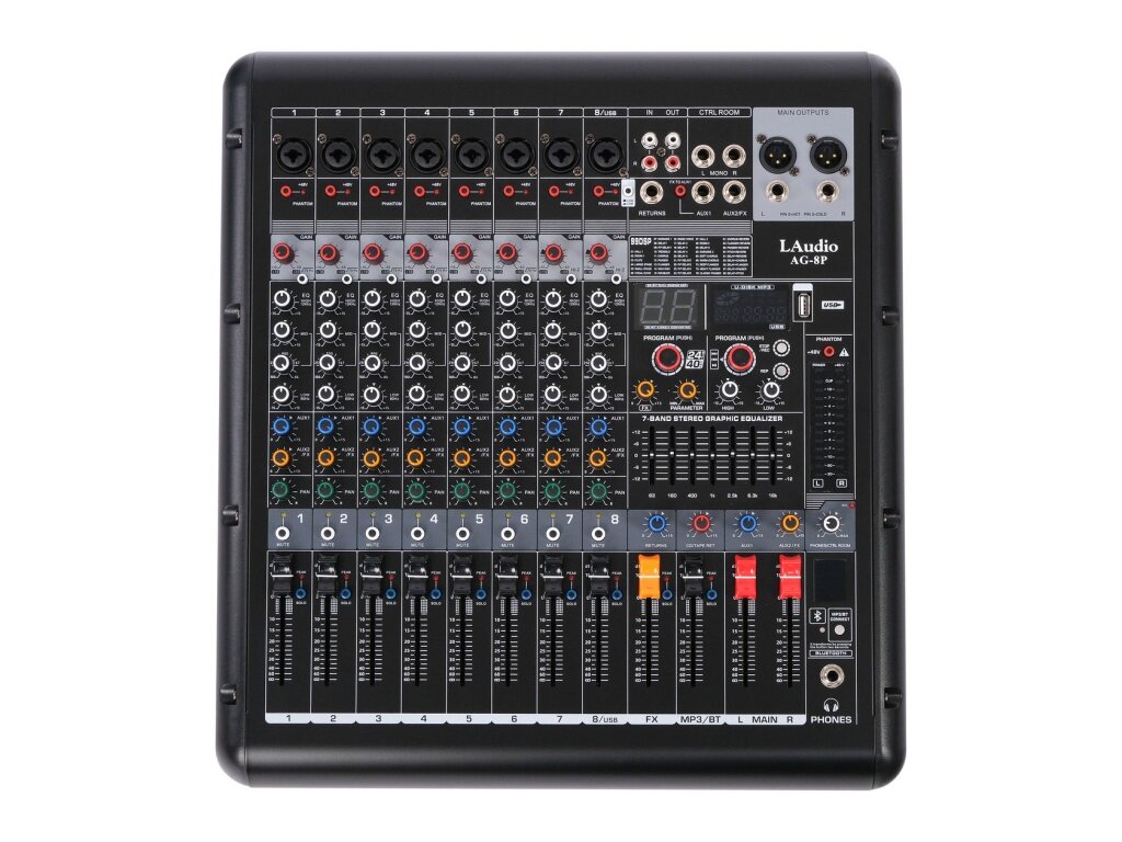 AG-8P Активный Микшерный пульт, 8 каналов, серия PRO, LAudio