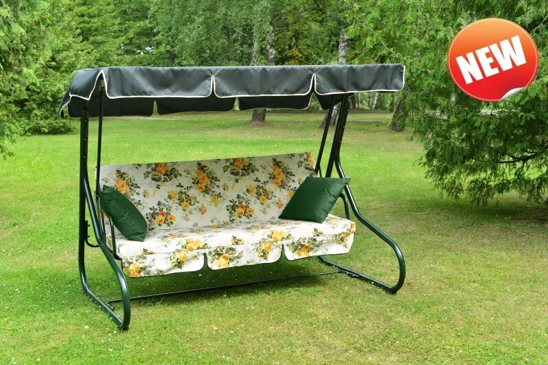 Качели садовые "Новара", с 908, регулируемая спинка, диаметр трубы 45 мм, максимальная нагрузка 250 кг