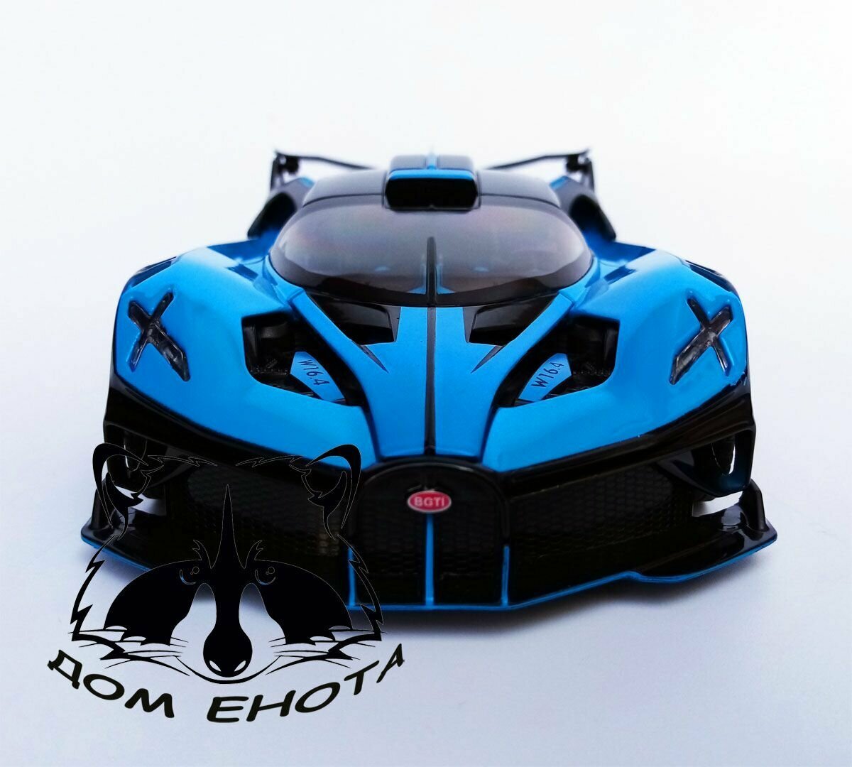 Машинка Bugatti Bolide Concept с дымом. Модель автомобиля Бугатти Болиде синий 1:24 TQ