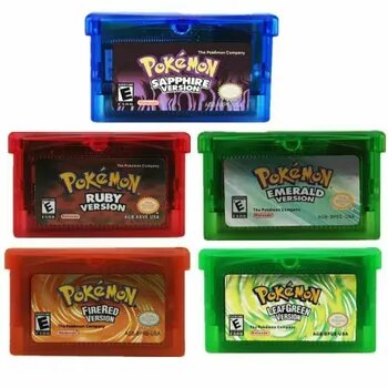 5 шт. Gameboy FireRed LeafGreen Emerald Ruby Sapphire покемон Картриджи Advance Game Card для Nintendo GB/GBA/NDSL