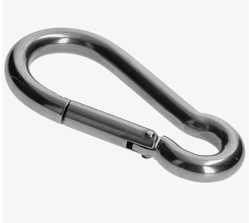 Карабин Fixer DIN 5299C, пожарный, оцинкованная сталь, 9 мм, 4 шт.