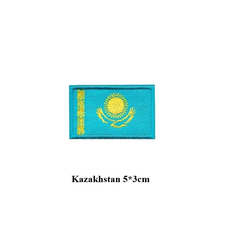 Нашивка флаг Казахстана 5*3 см, цвет 17