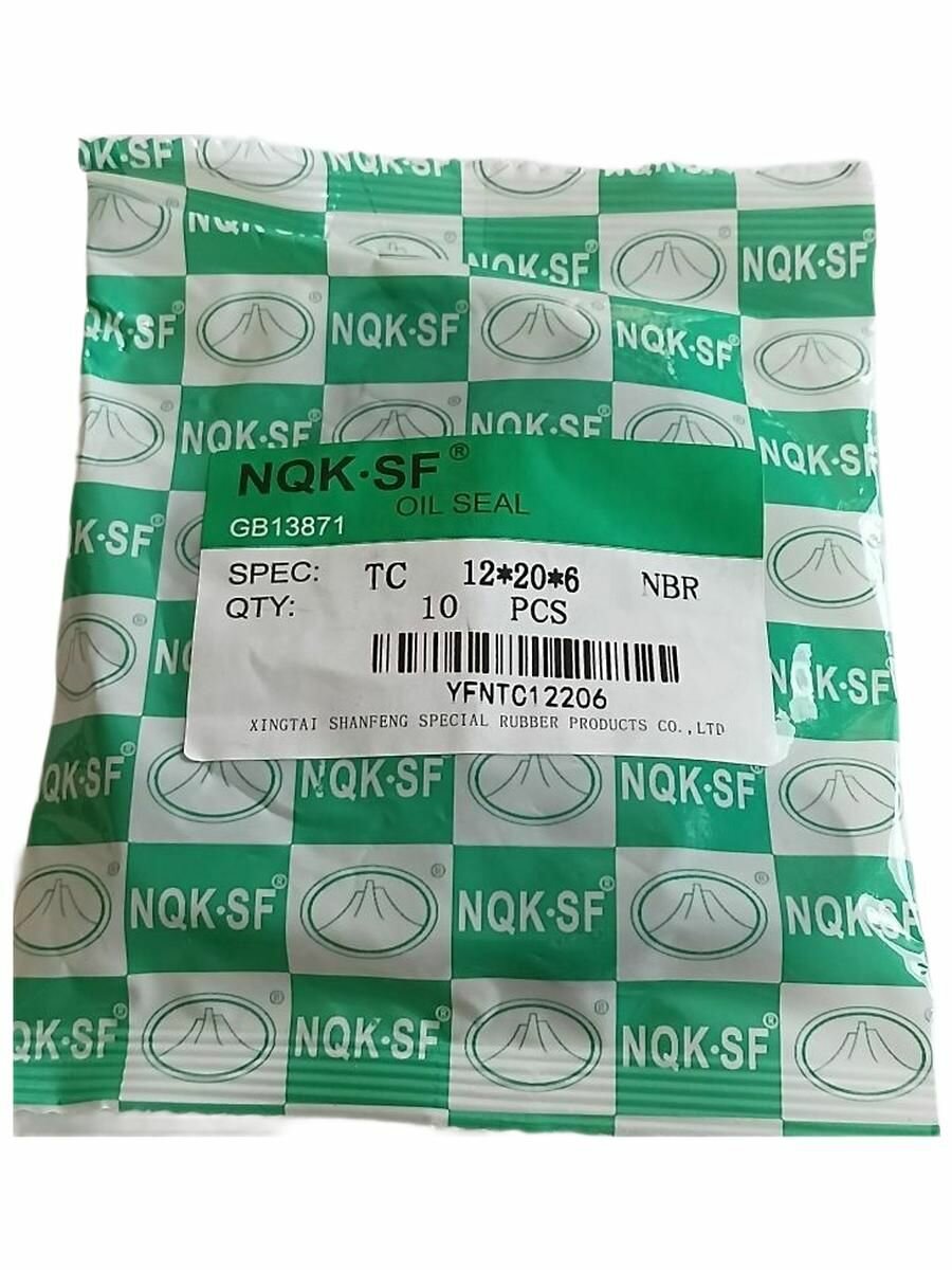 Сальник 12х20х6 TC NQK.SF (Комплект 10 шт.)