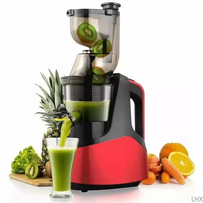 Шнековая соковыжималка Profi-3500, вертикальная, 250Вт, корпус из пластика, красная