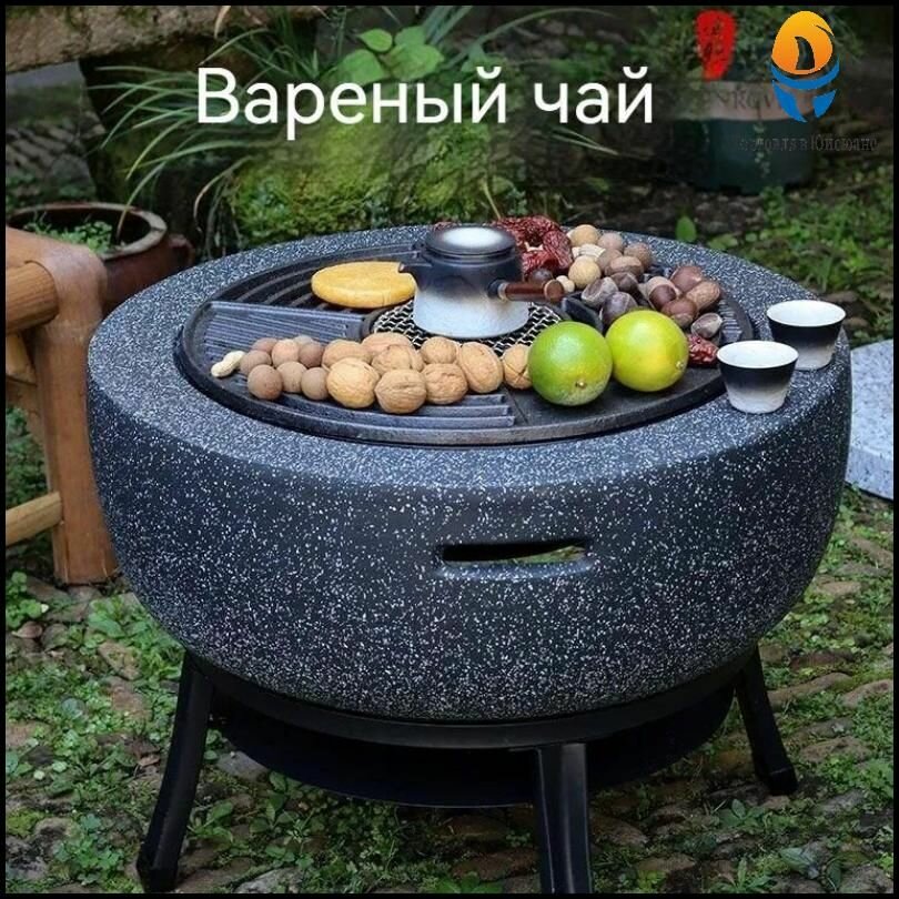 Костровая чаша для дачи и дома универсальный очаг с функцией гриля, барбекю и обогрева, уютная атмосфера у костра